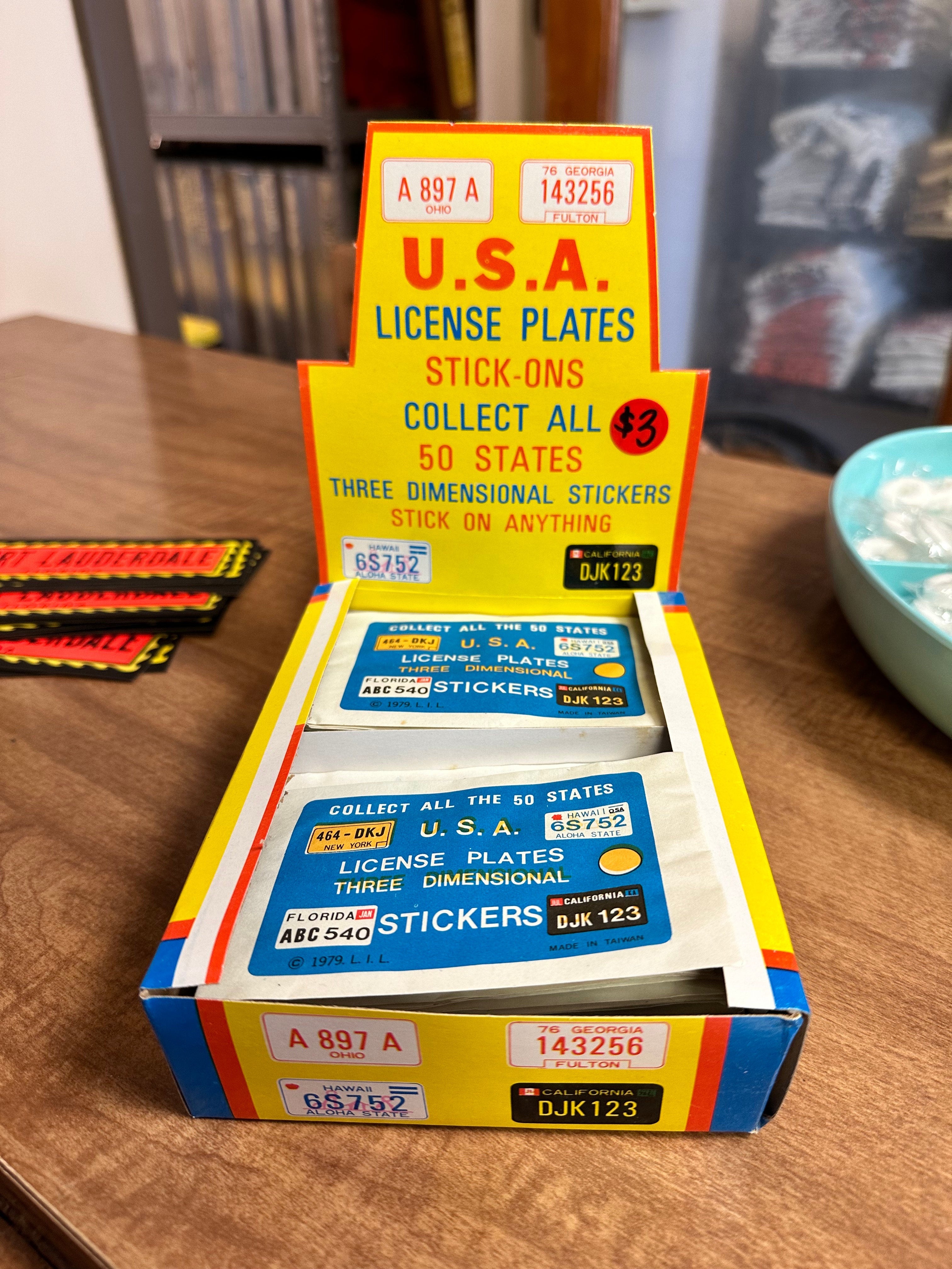 Vintage License Plate Stickers | 5801 Print House