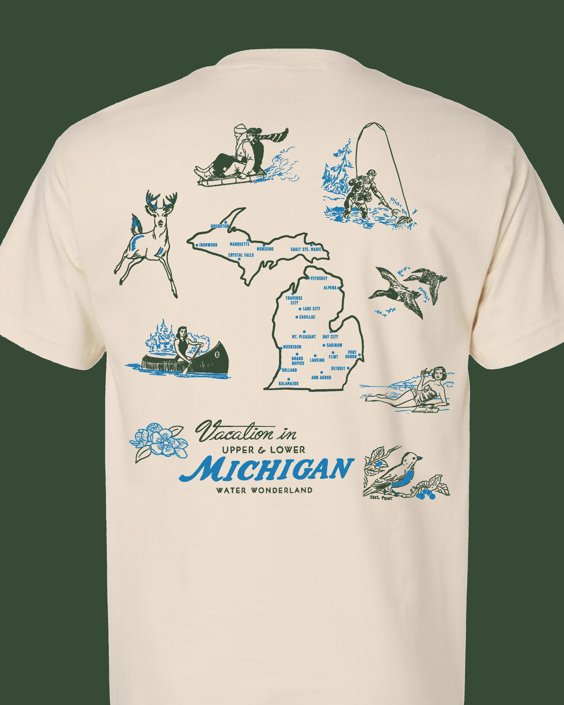 Michigan Map Tee | 5801 Print House